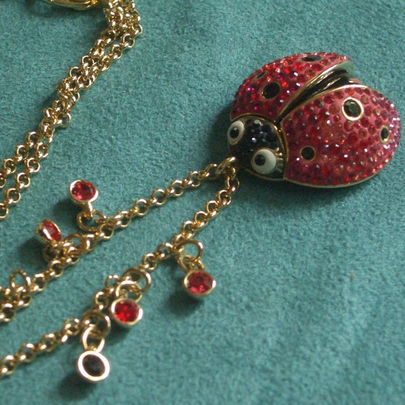 Swarovski | Jewelry | Swarovski Ladybug Pendant Crystal Necklace Nwt ...